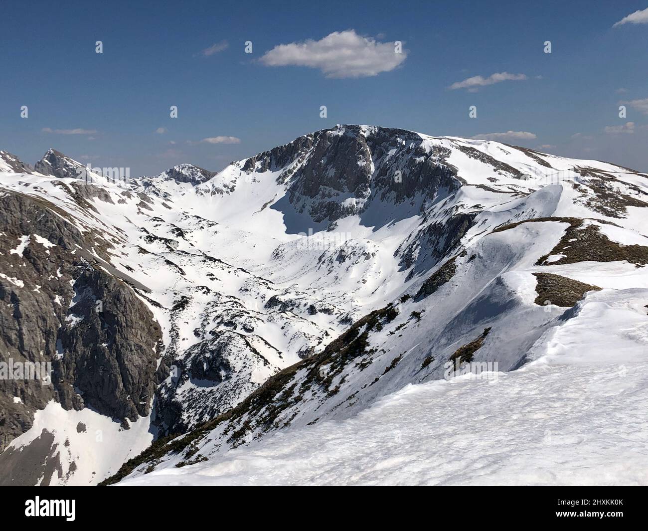 Winter hiking on Volujak mountain, Badnjine peak, Bosnia Stock Photo ...