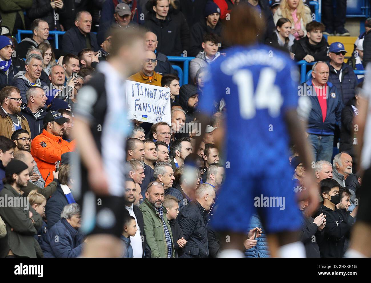 Chelsea fan the premier league match at stamford bridge hi-res stock ...