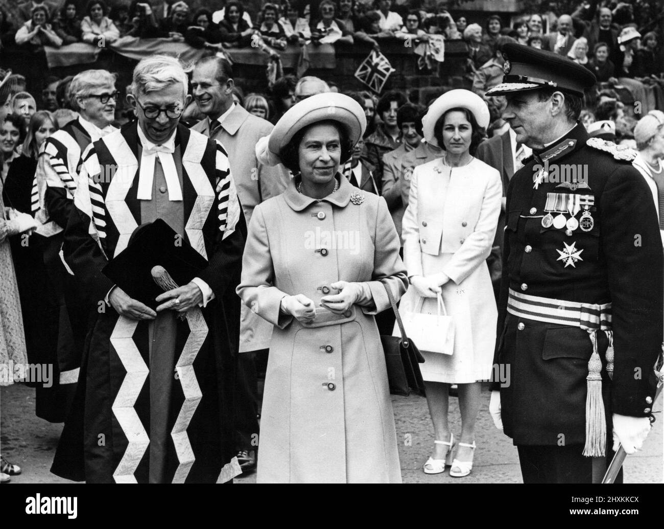 Queen Elizabeth II and Prince Philip on the North East Leg of The ...