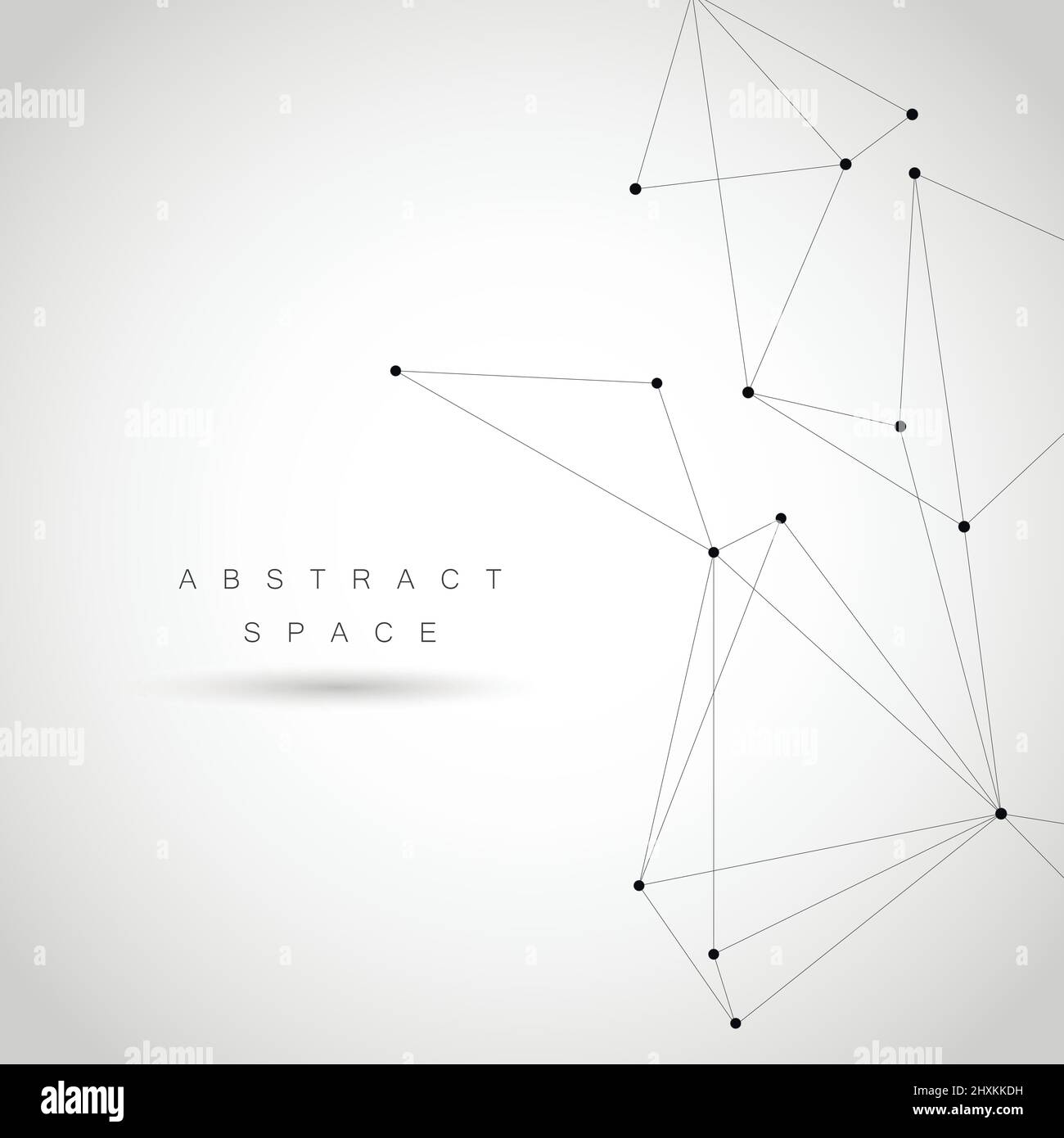 Vector banner design with geometric connected lines and dots Stock ...
