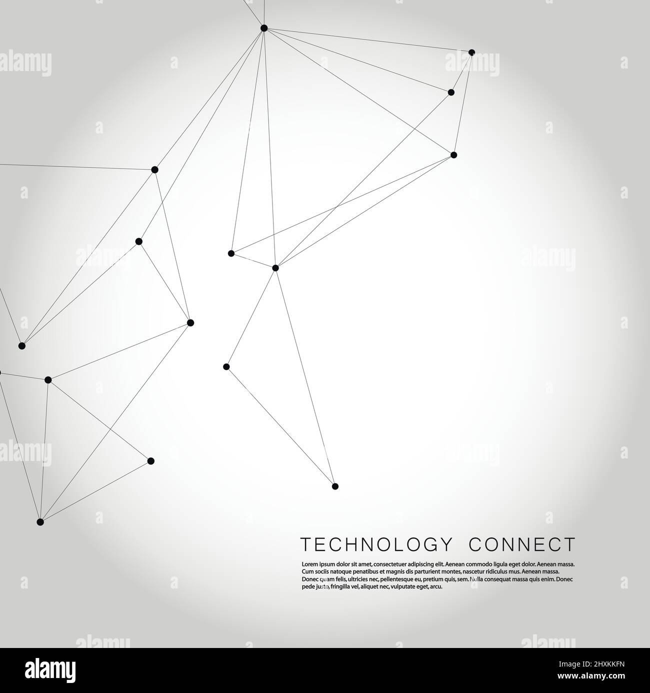 Vector banner design with geometric connected lines and dots Stock ...