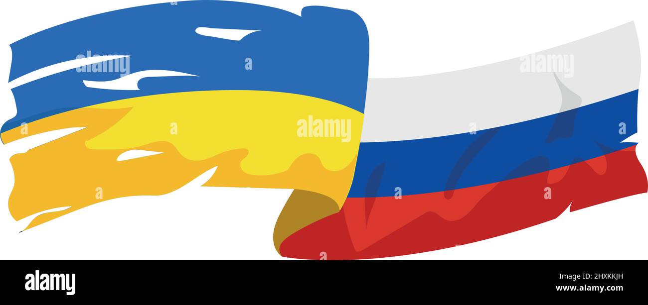 ukraine and russia flags Stock Vector Image & Art - Alamy