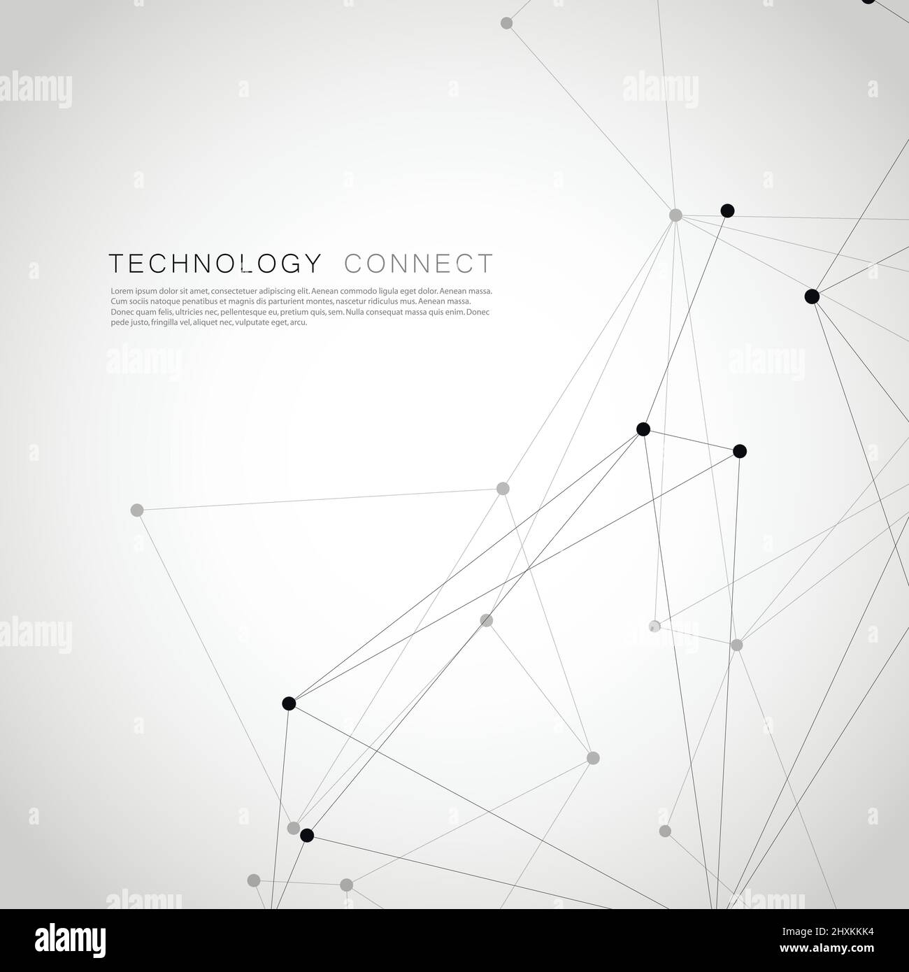 Vector connected lines and dots. Science and technology and network background Stock Vector ...