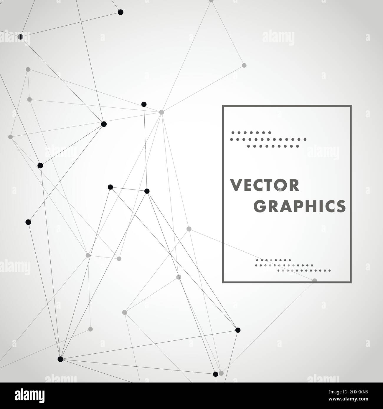 Vector connected lines and dots. Science and technology and network background Stock Vector ...