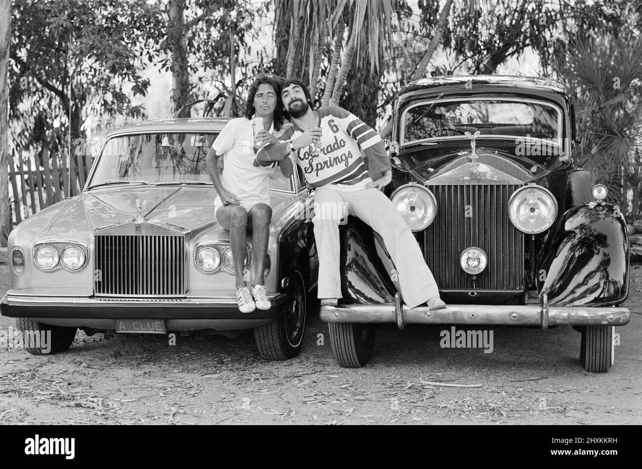 Keith Moon, drummer of The Who rock group and American rock star Alice ...