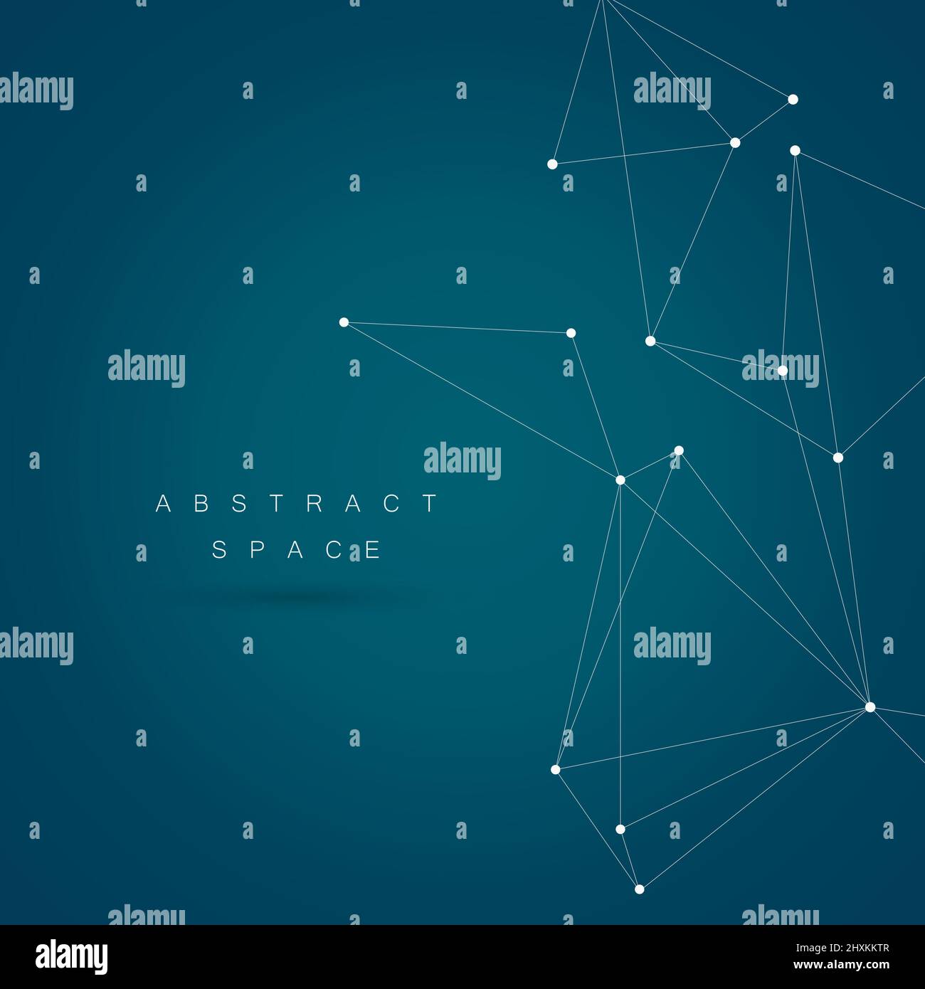 Abstract polygonal space low poly dark background with connecting dots ...
