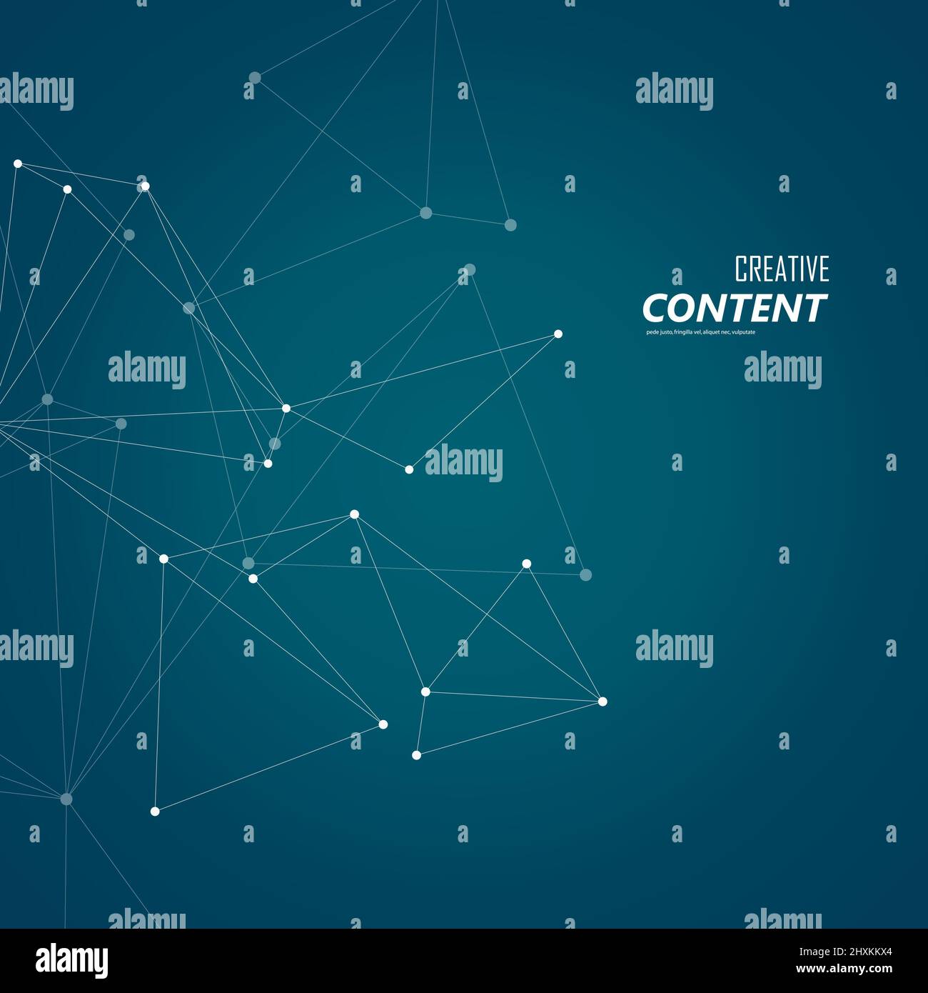 Abstract connection structure on dark background with connecting dots and lines Stock Vector ...
