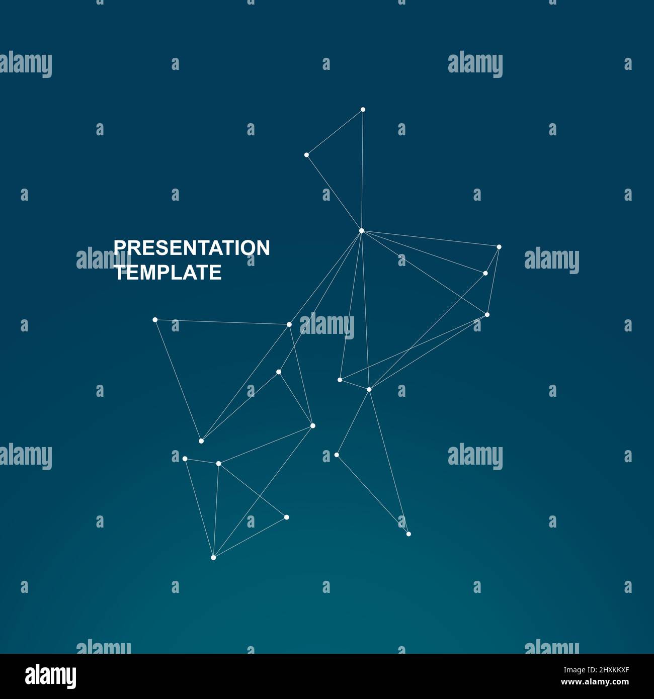 Abstract polygonal space low poly dark background with connecting dots ...