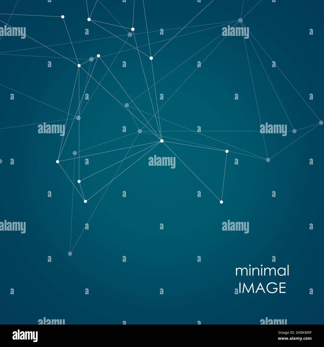 Abstract Connection Structure On Dark Background With Connecting Dots