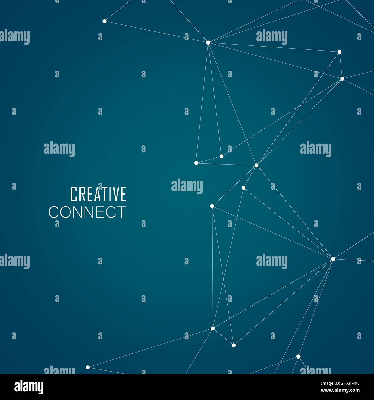 Abstract polygonal space low poly dark background with connecting dots ...