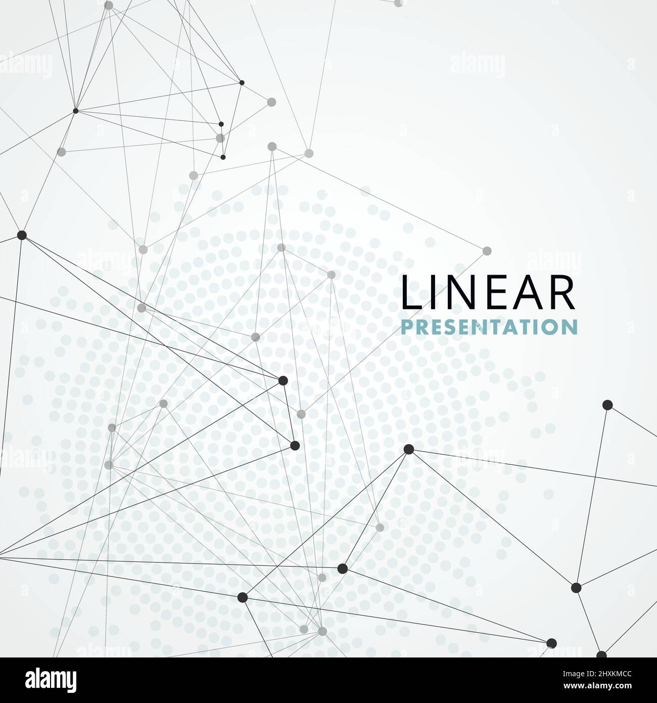Network connection lines and dots on gray background Stock Vector Image ...