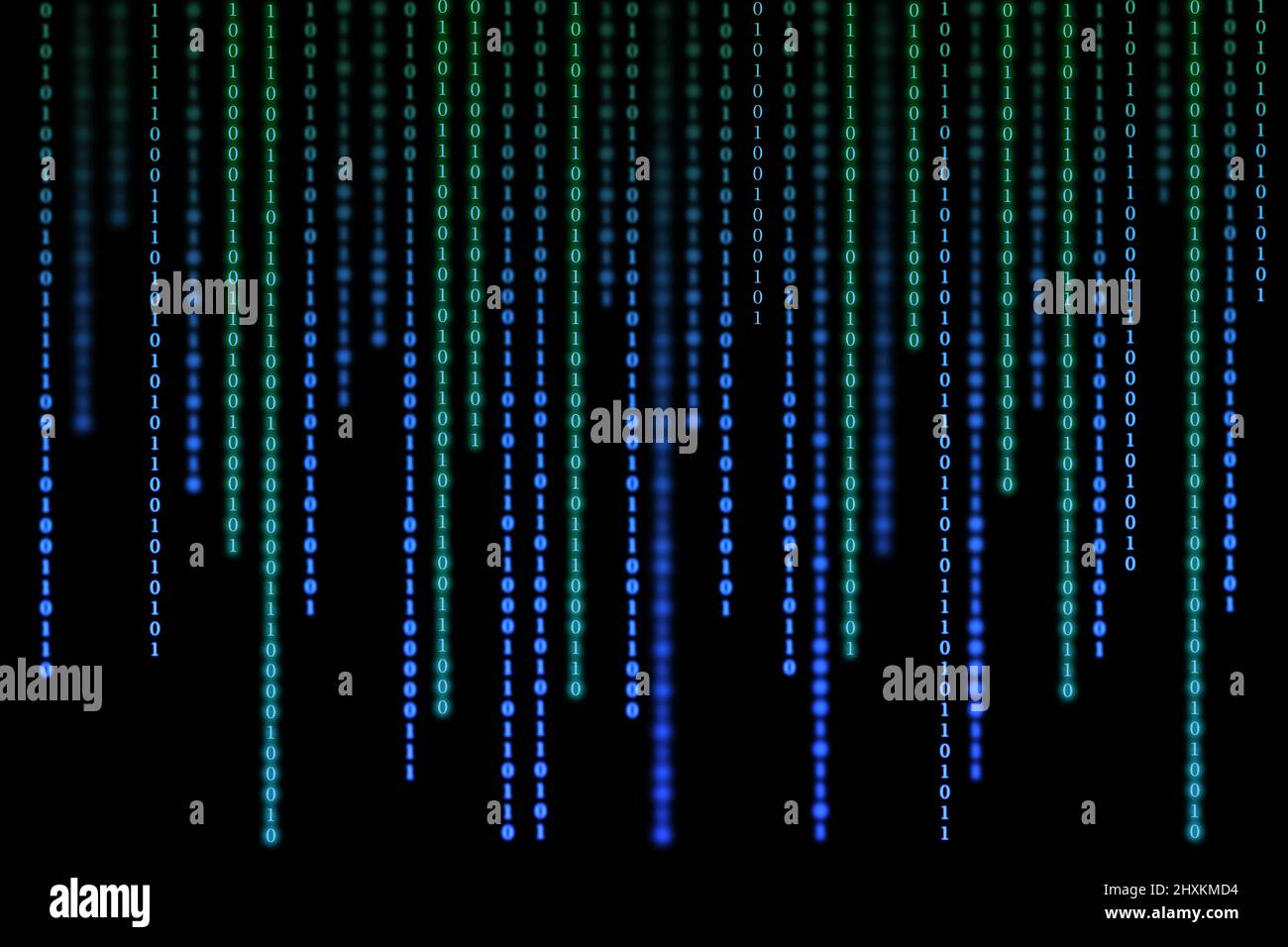 Blue Matrix Background Of Binary Numbers Matrix Of Computer Data