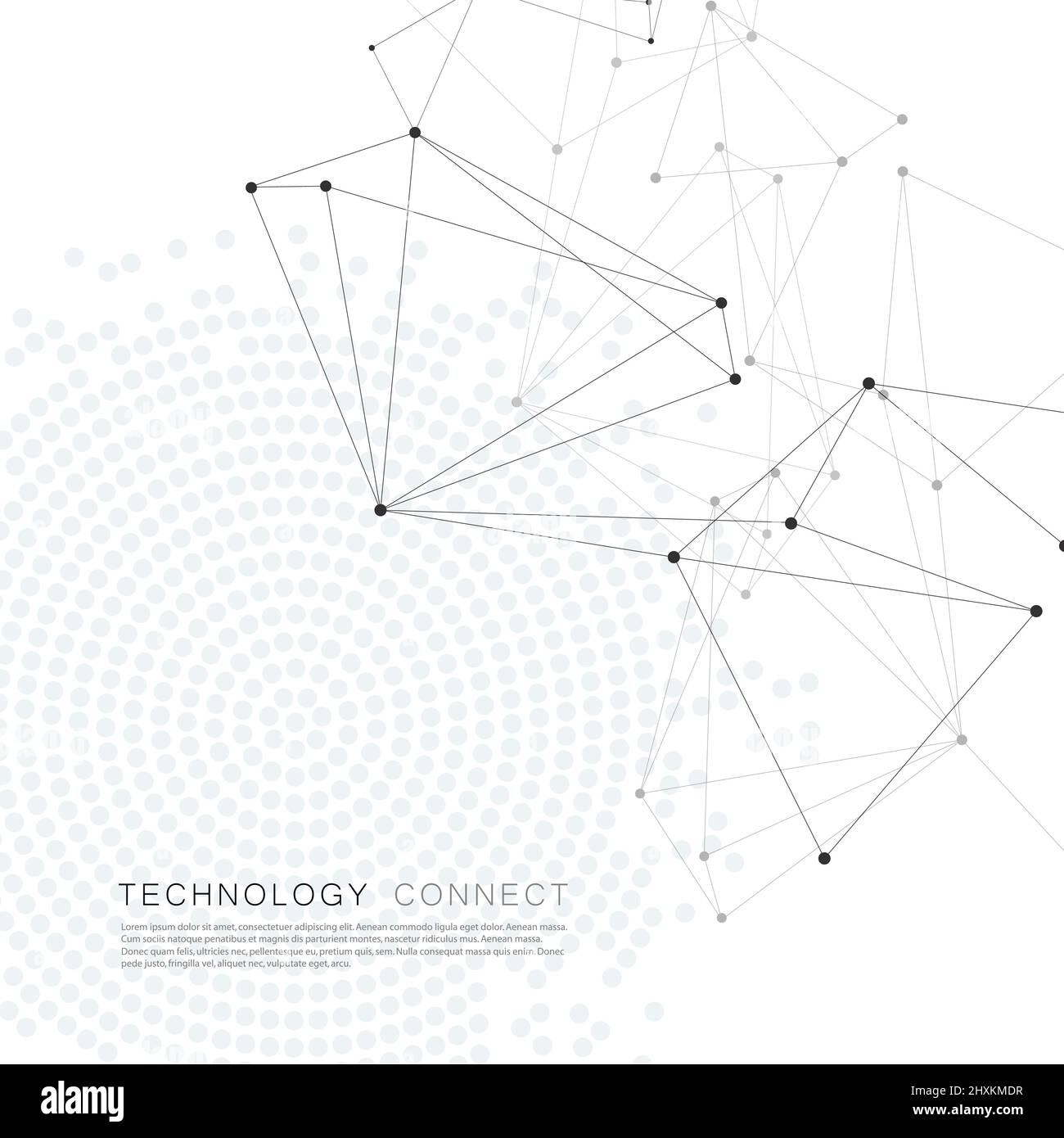 Actual network connections background with dots and lines. Modern ...