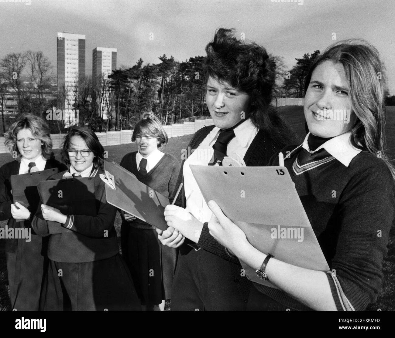 Five pupils at Hodge Hill Girls School, Birmingham, who are completing ...