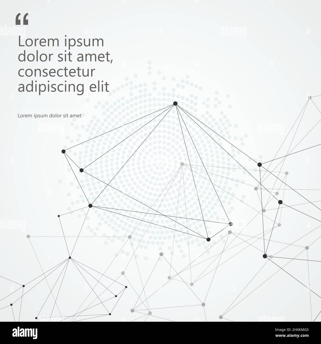 Network connection lines and dots on gray background Stock Vector Image ...