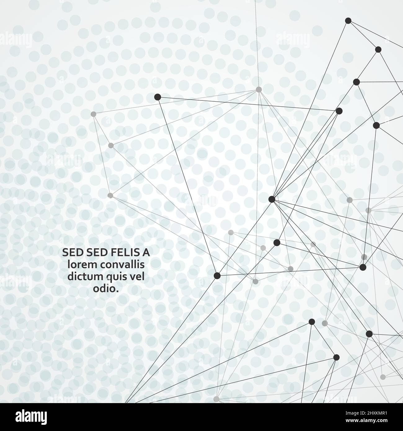 Network connection lines and dots on gray background Stock Vector Image ...
