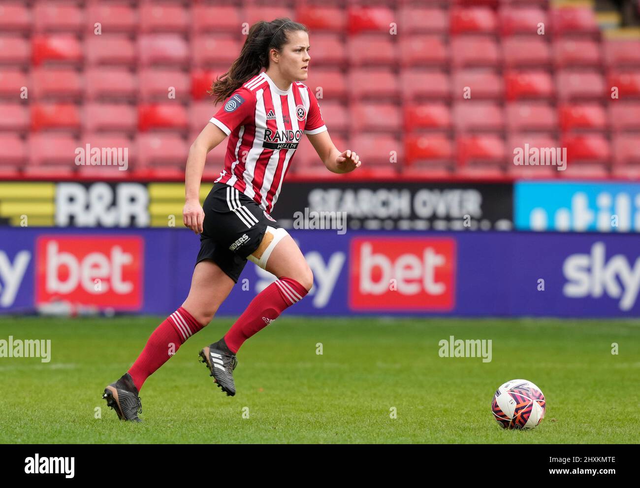 Sheffield, UK. 13th Mar, 2022. Georgia Robert of Sheffield Utd during ...