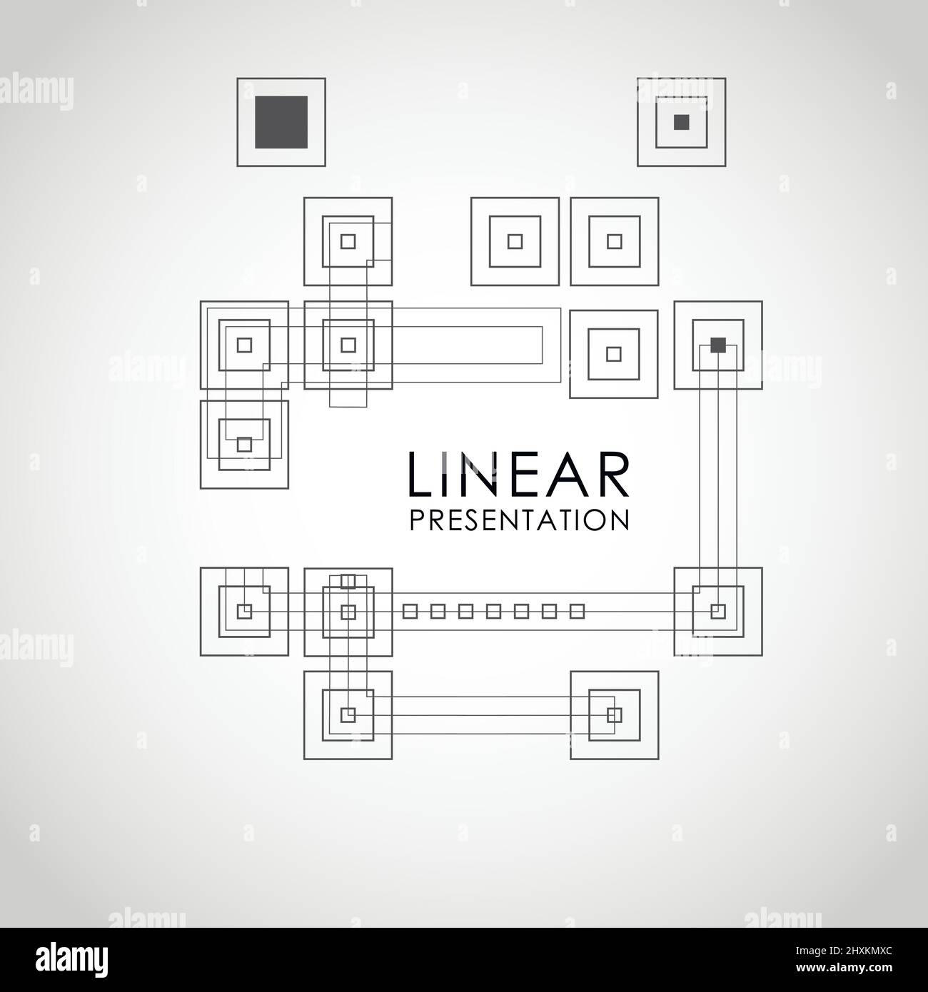 Abstract background with connect cubes and squares vector illustration ...