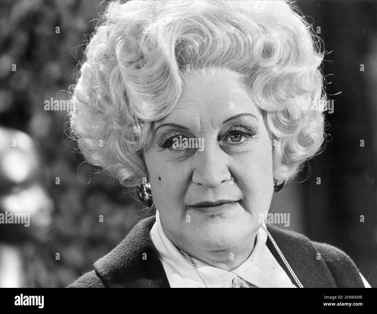 Mrs Slocombe (Actress Molly Sugden) seen here on the set of the film of ...