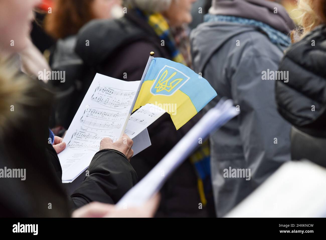 Band Stand, Hyde Park, London, UK. 13th Mar 2022. The Bach Choir 'Sing ...