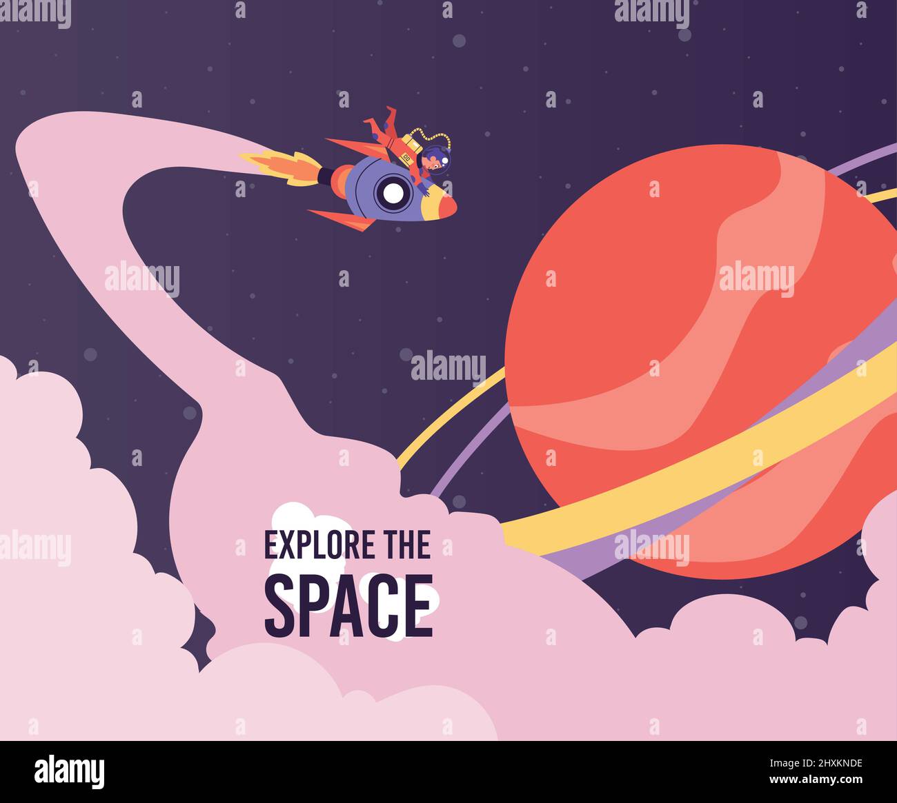 explore the space poster Stock Vector Image & Art - Alamy