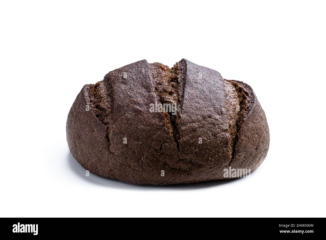 Homemade dark rye bread isolated on white Stock Photo - Alamy