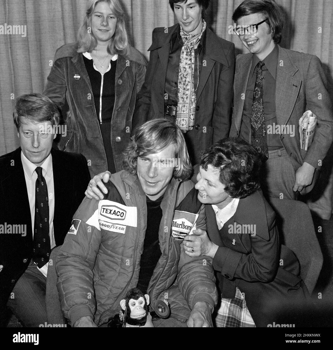 James Hunt, the new World Motor Racing Champion, received a hero's ...