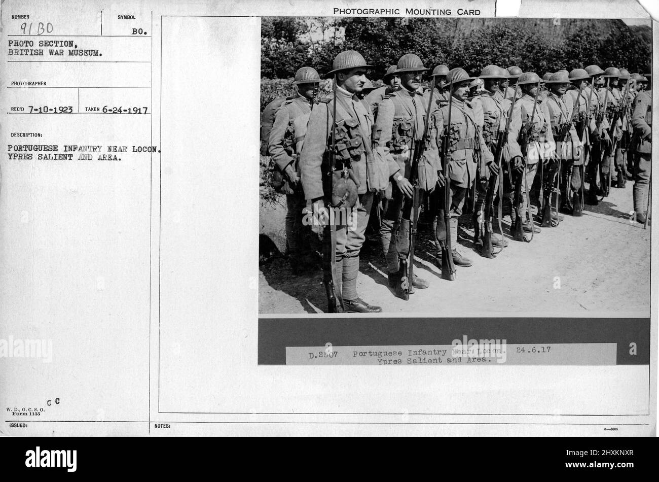 Portuguese infantry near Locon. Ypress Salient and area. Collection of ...