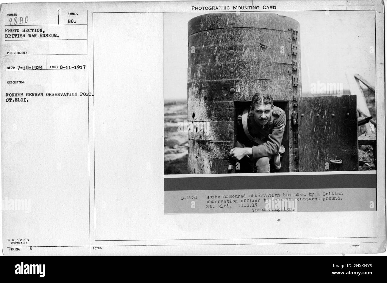 Former German observation post. ST. Eloi. Collection of World War I ...
