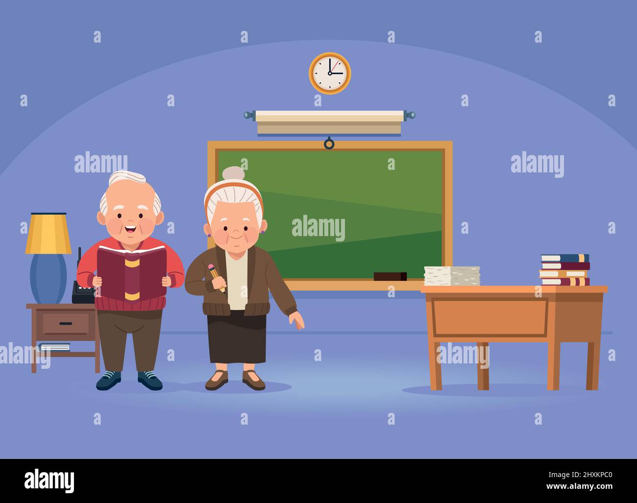 Adults classroom Stock Vector Images - Alamy