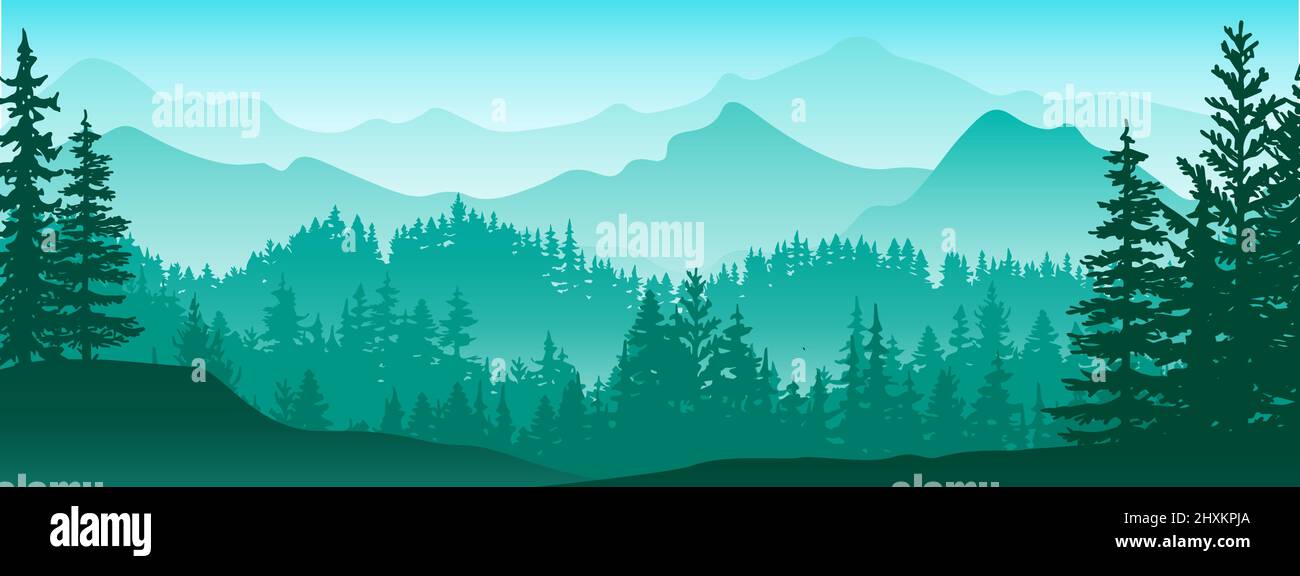 Forest Landscape Silhouette