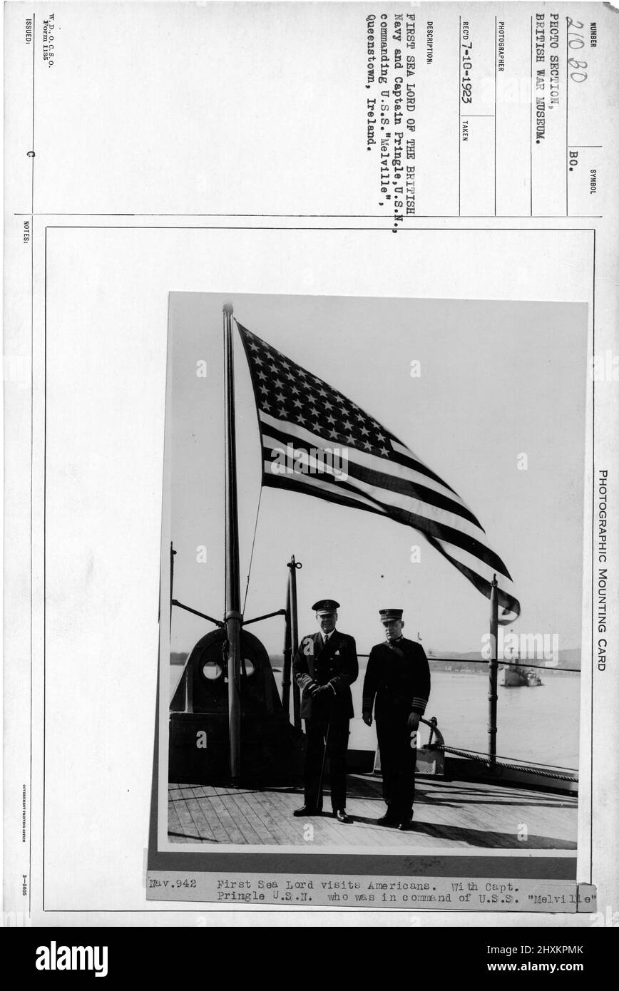 First Sea Lord of the British Navy and Captain Pringle, U.S.N ...