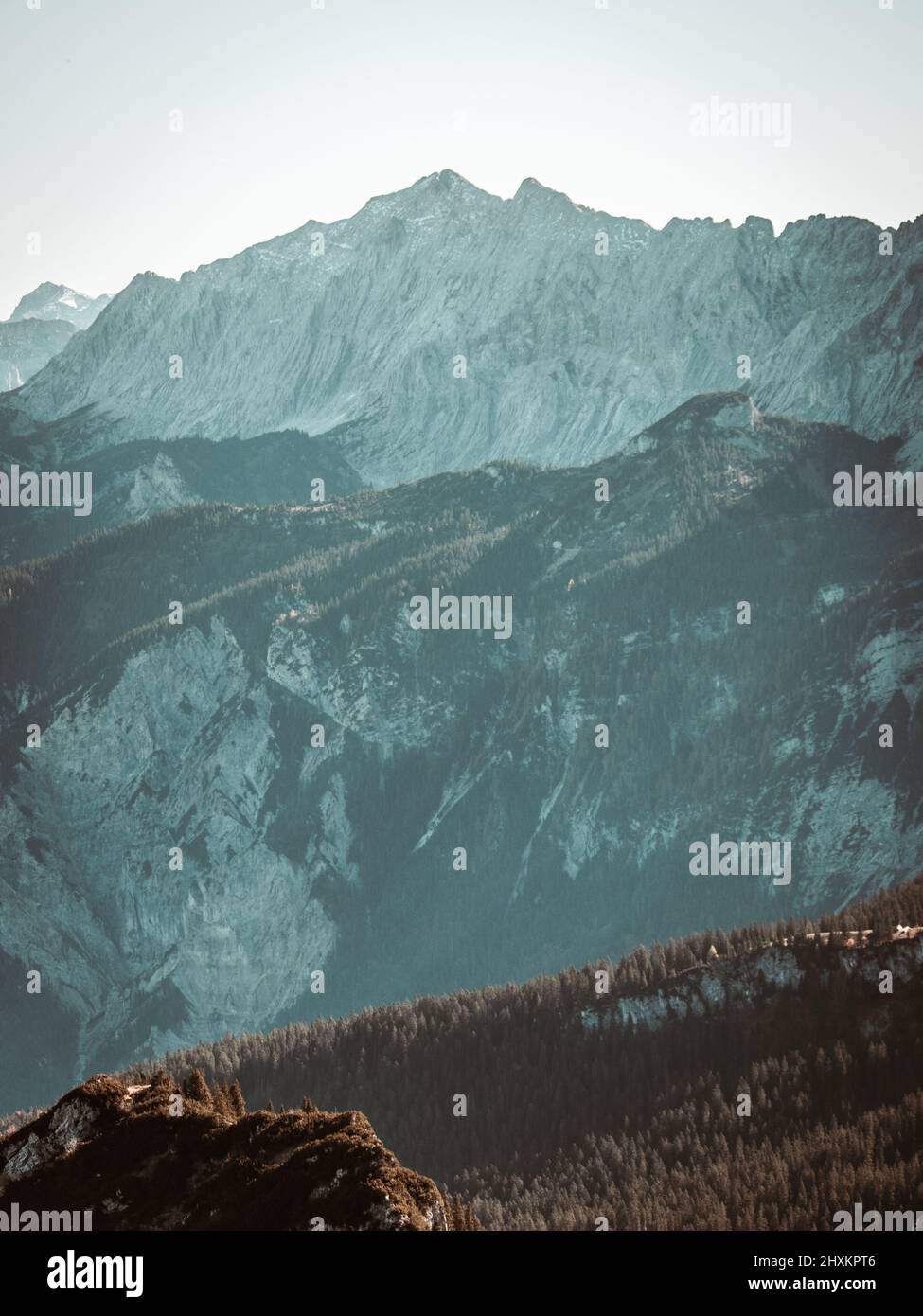 View from Alpspitze Mountain, Germany Stock Photo - Alamy