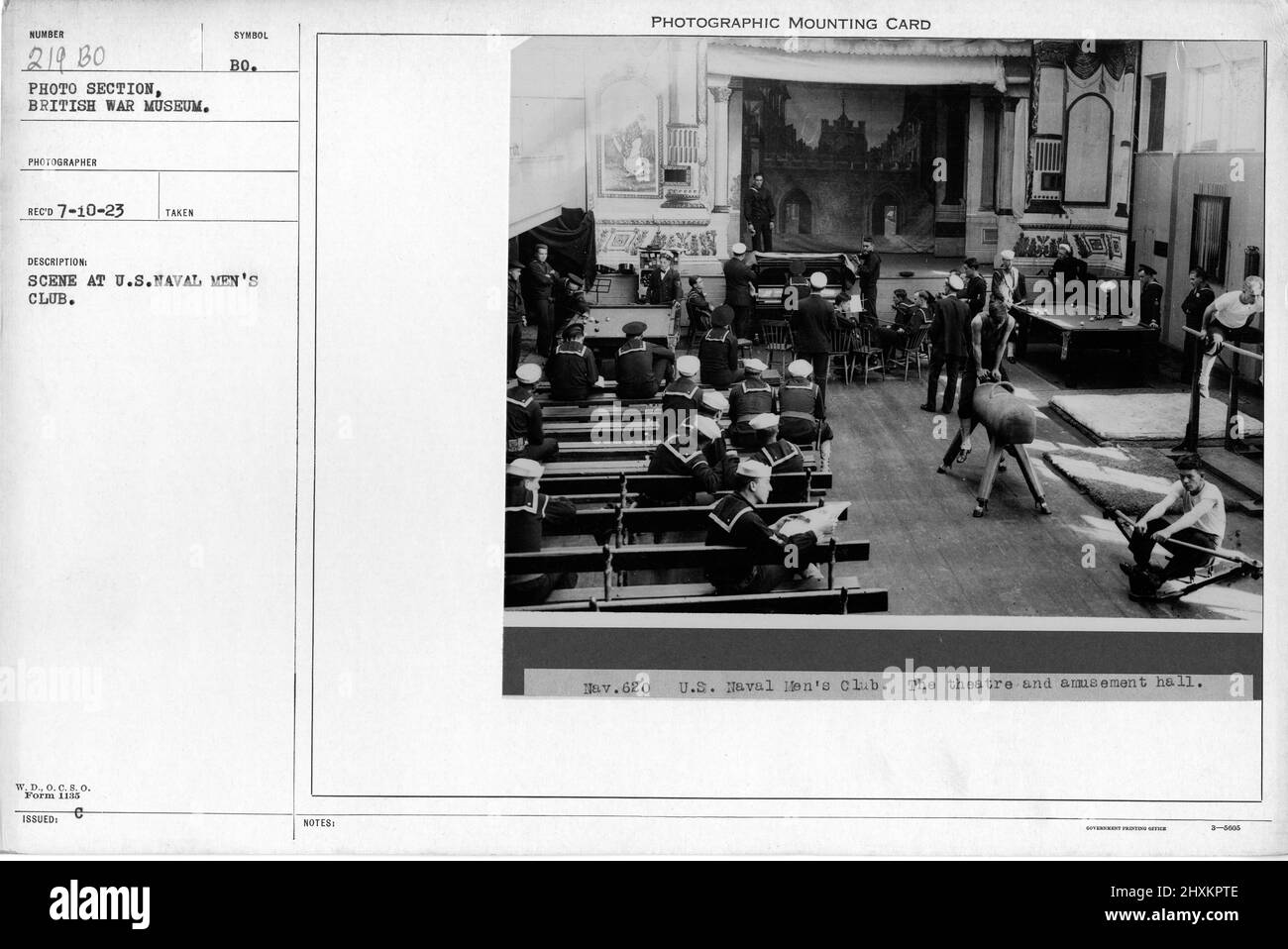 Scene at U.S. Naval men's club. Collection of World War I Photographs ...