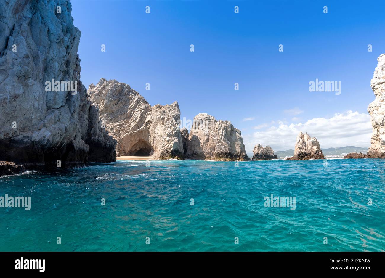 Mexico, Los Cabos, boat tours to tourist destination Arch of Cabo San ...