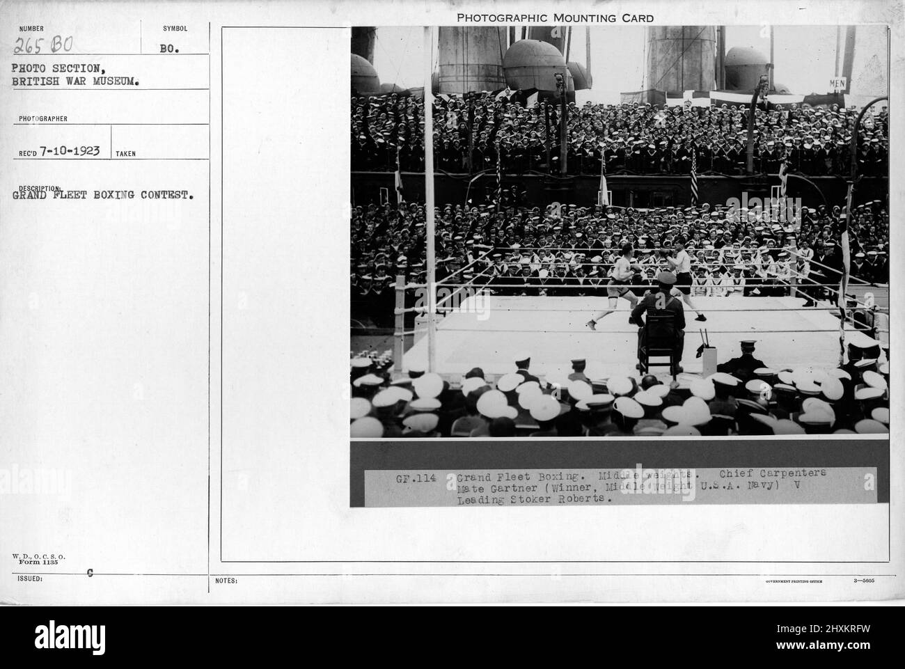 Grand fleet boxing contest. Collection of World War I Photographs, 1914 ...