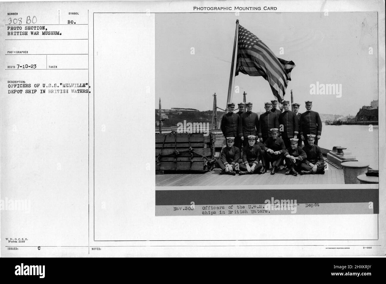 Officers of U.S.S. "Melville", Depot Ship in British Waters. Collection ...