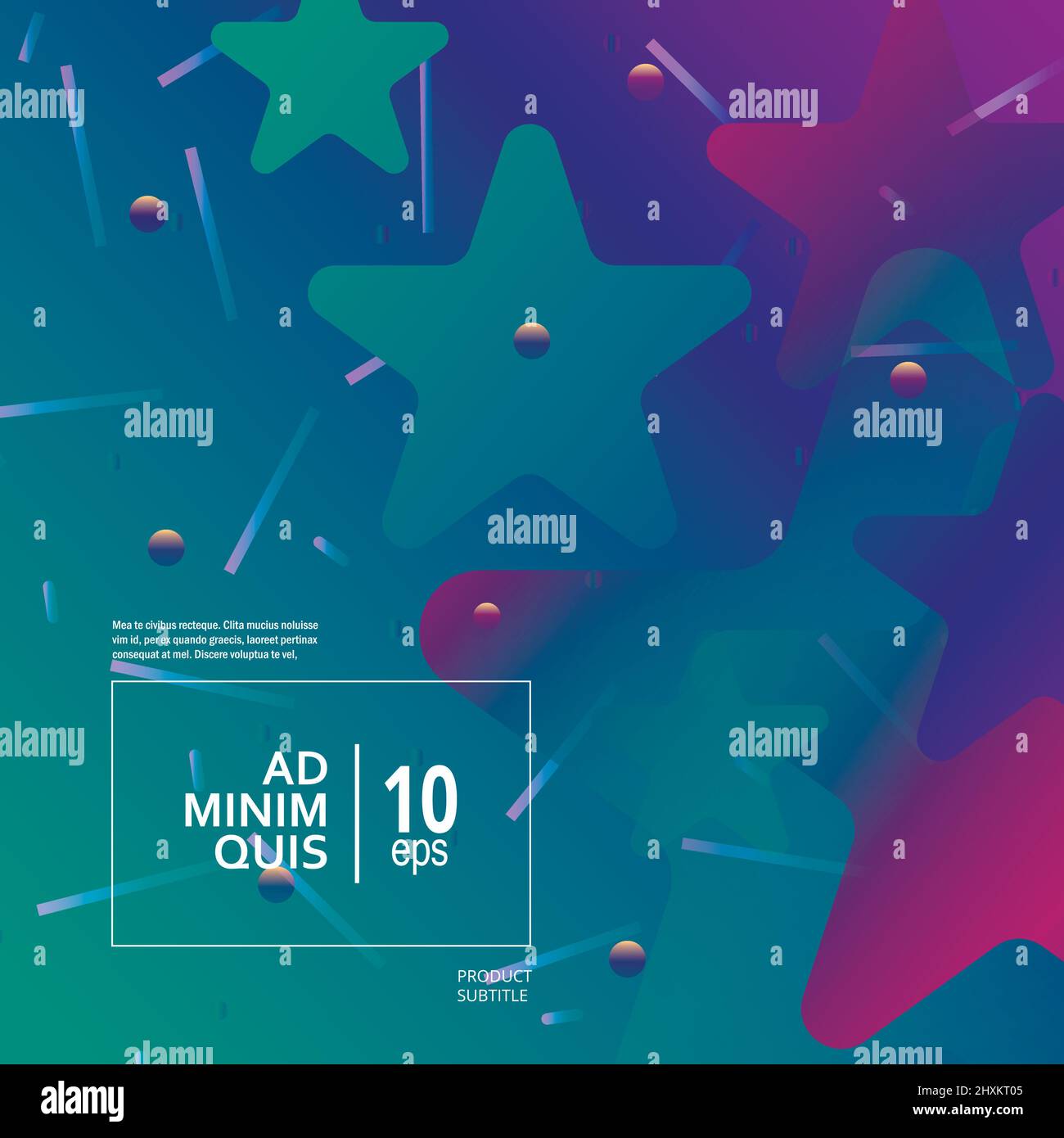 Vector template stripes from random stars background Stock Vector Image ...