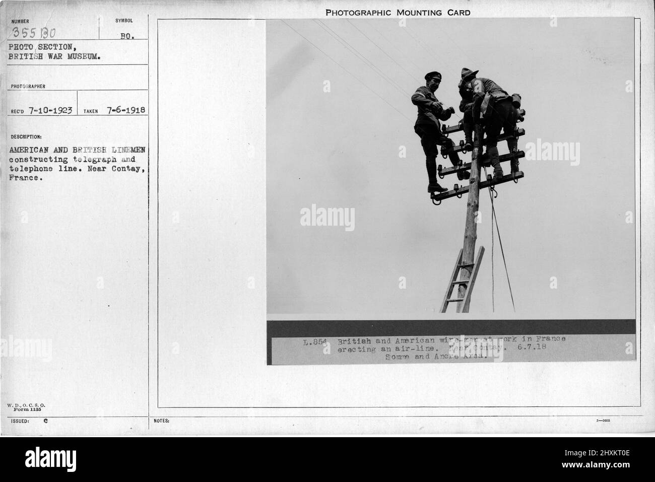 American telegraph ww1 hi-res stock photography and images - Alamy