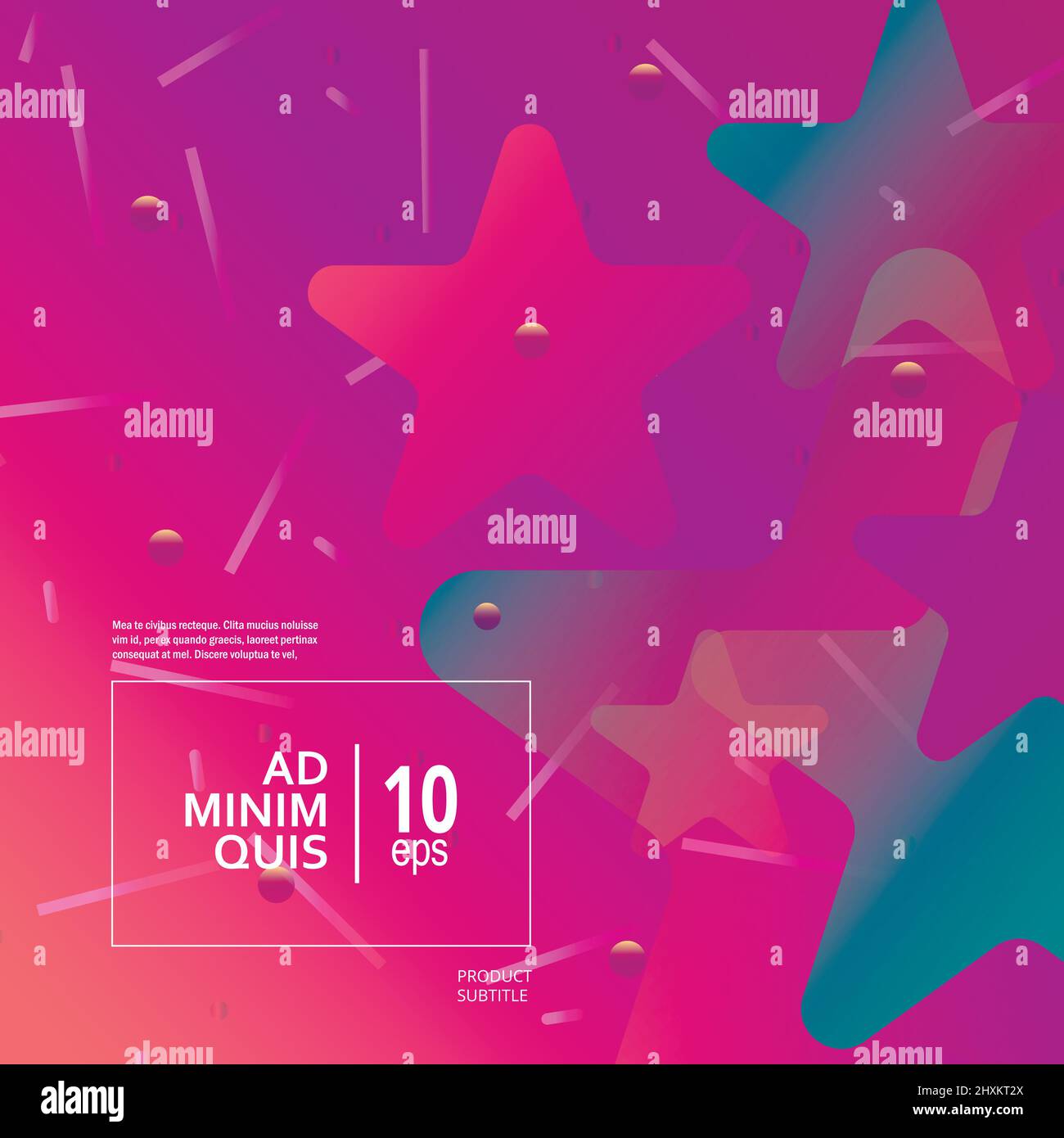 Vector template stripes from random stars background Stock Vector Image ...