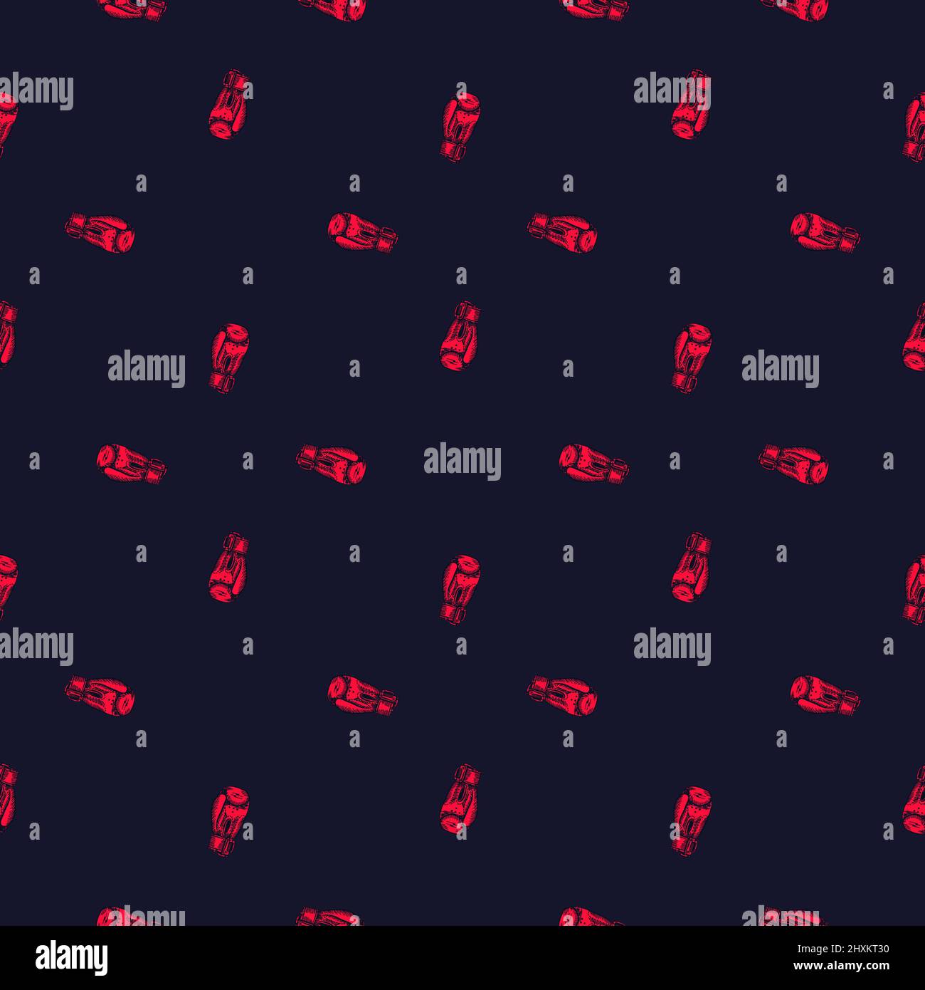 Boxing gloves seamless pattern. Vintage sport inventory background ...