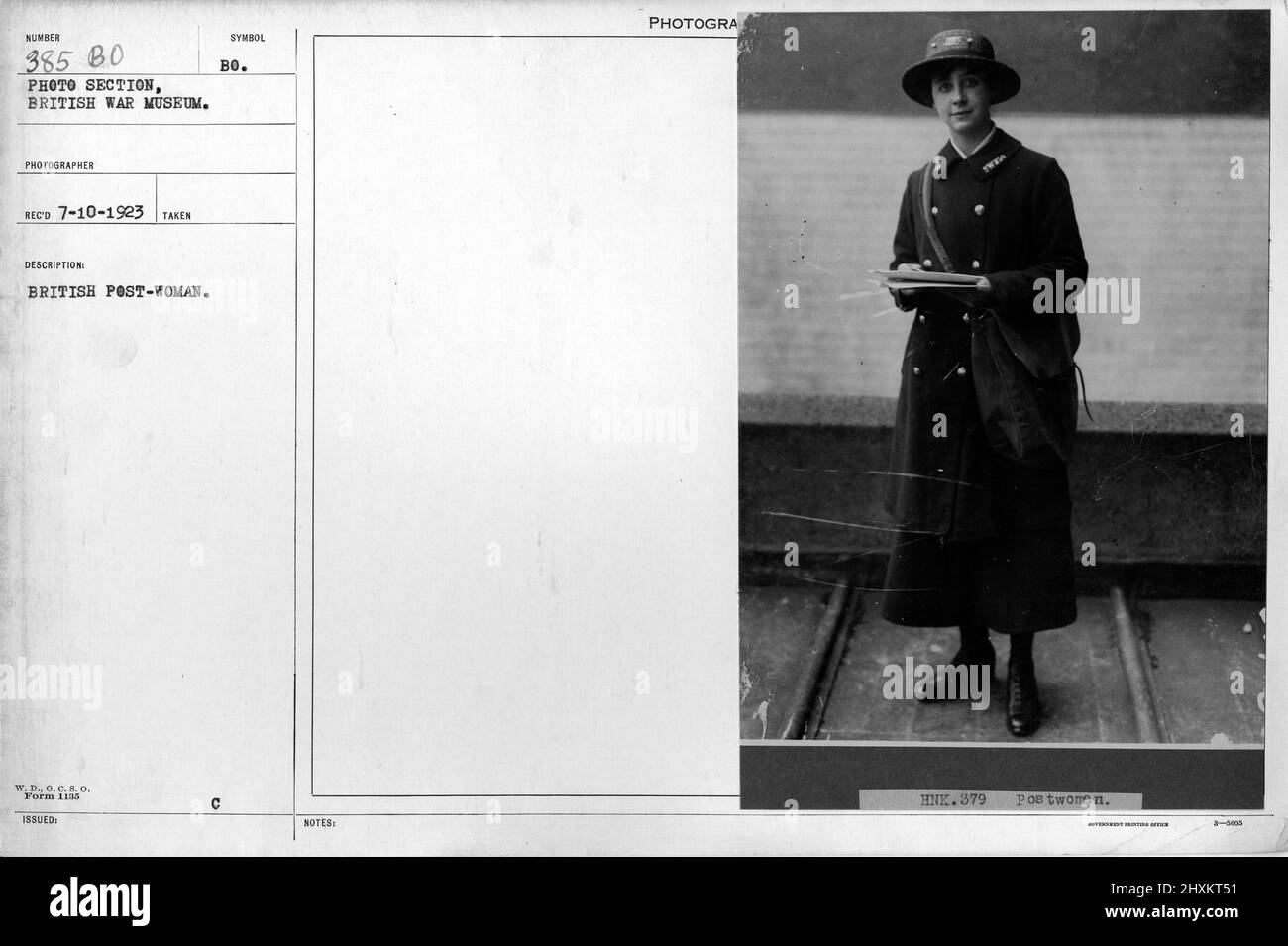 British Post-Woman. Collection of World War I Photographs, 1914-1918 ...