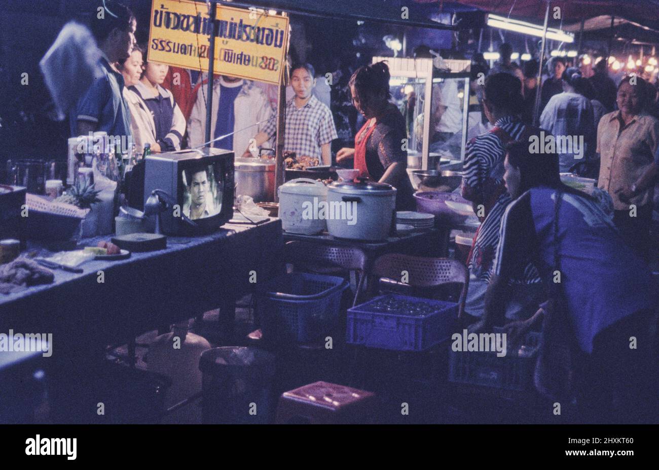 Food stalls at Trang night market Stock Photo - Alamy