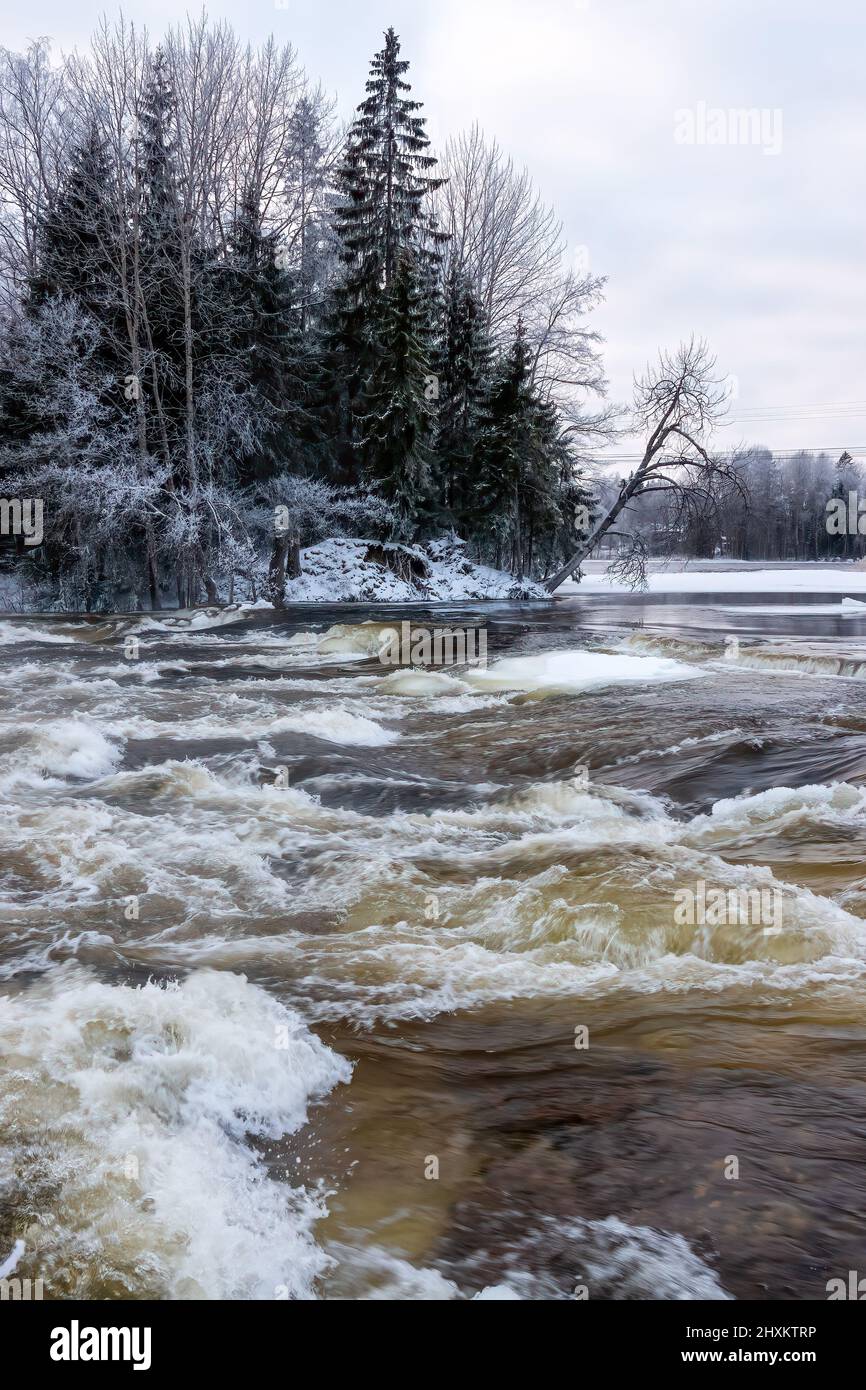 Freezing winter river Stock Photo - Alamy