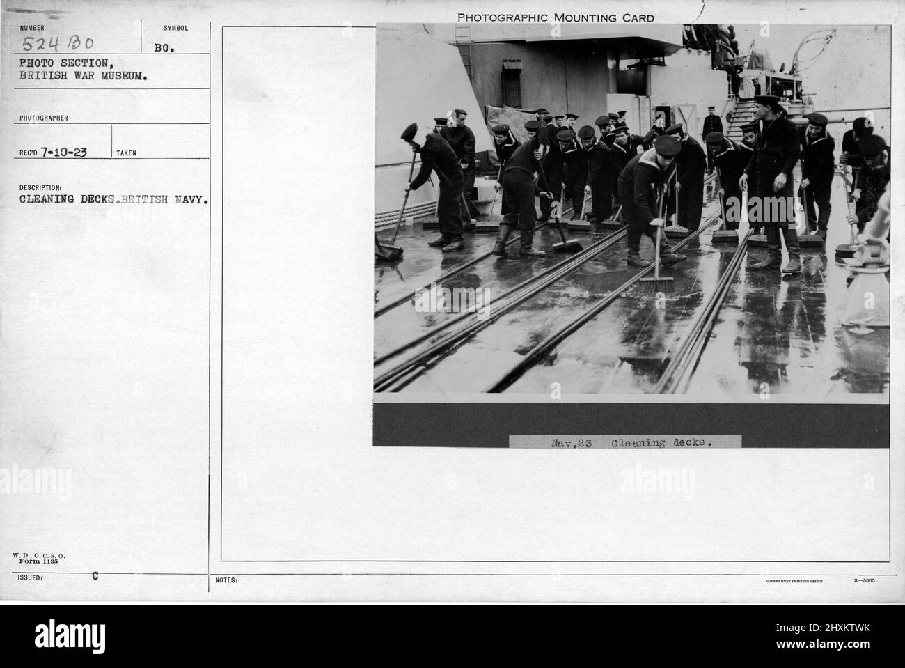 Sailors cleaning the deck of the ship hi-res stock photography and ...