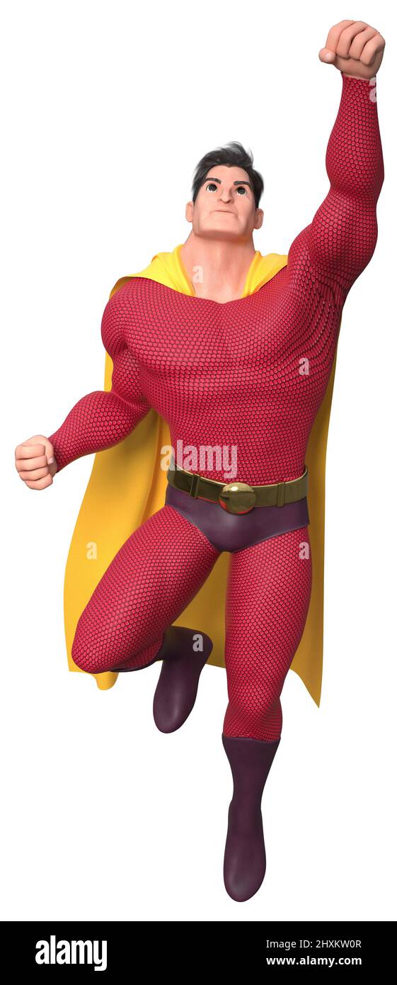 Superhero Flying Away Stock Photo - Alamy