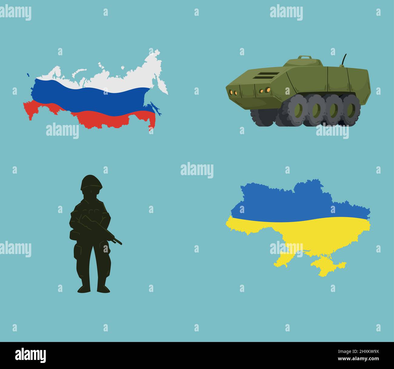 ukrainian war four icons Stock Vector Image & Art - Alamy