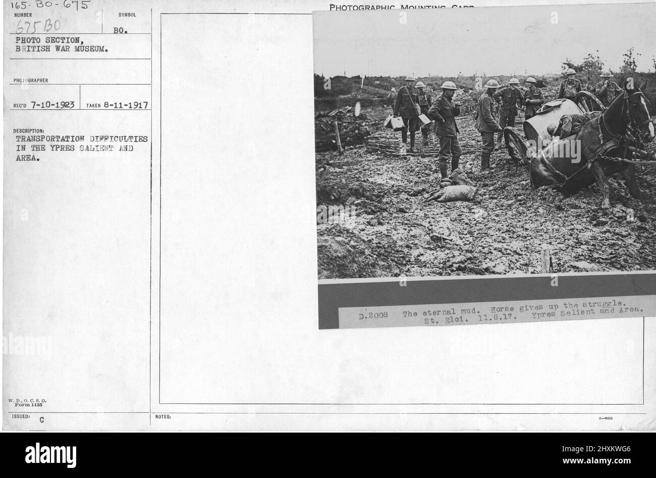 Transportation difficulties in the Ypres salient and Area. 8-11-1917 ...