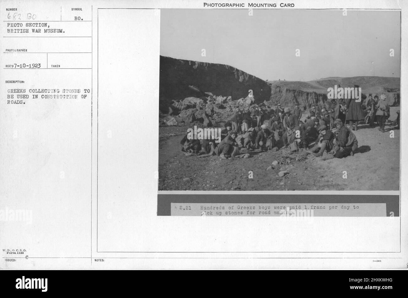 Road construction during ww1 Black and White Stock Photos & Images - Alamy