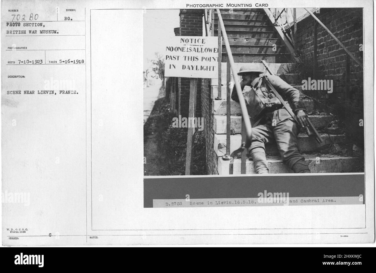 Scene near Lievin, France. 5-16-1918. Collection of World War I ...